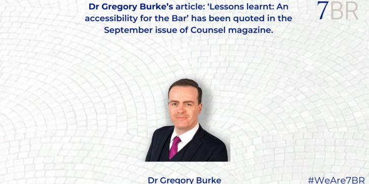 Dr Gregory Burke - Barrister - 7BR Barristers Chambers